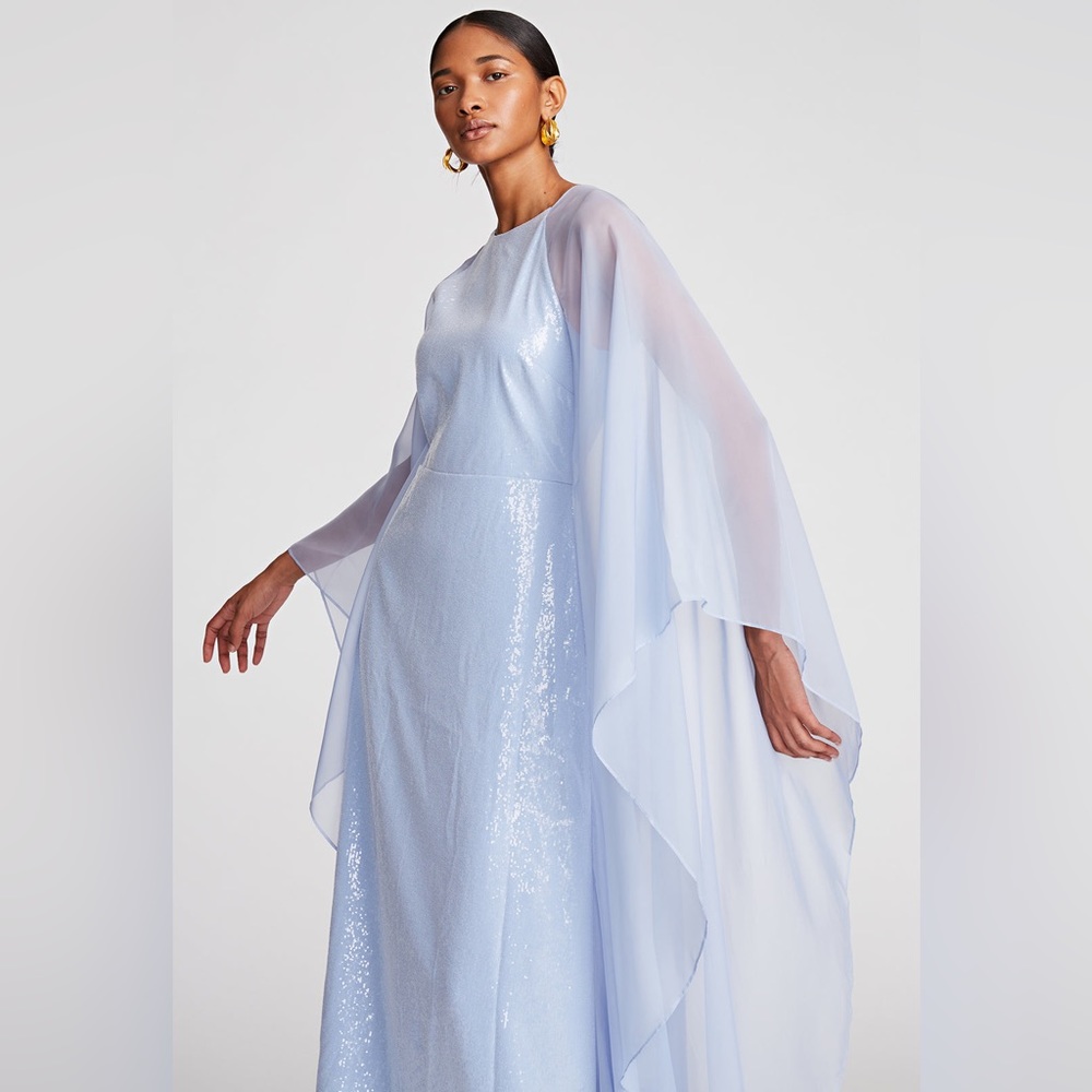 Halston Adira Dress Sequined Gown - Gem